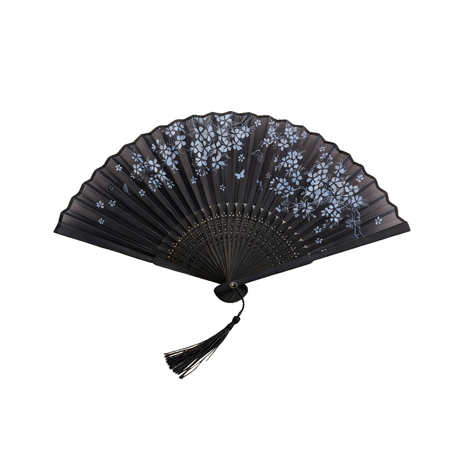 Classical Antique Style Folding Fan, Summer Tassel Portable Paper Fan ...