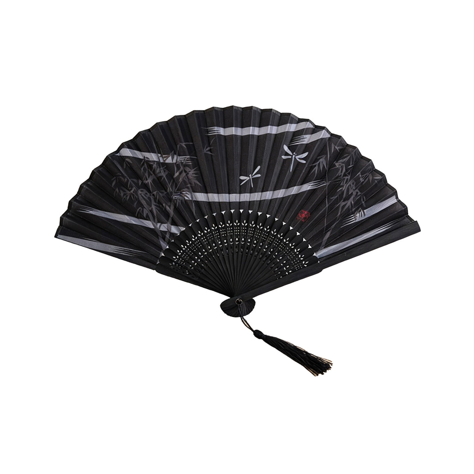 Classical Antique Style Folding Fan, Summer Tassel Portable Paper Fan ...