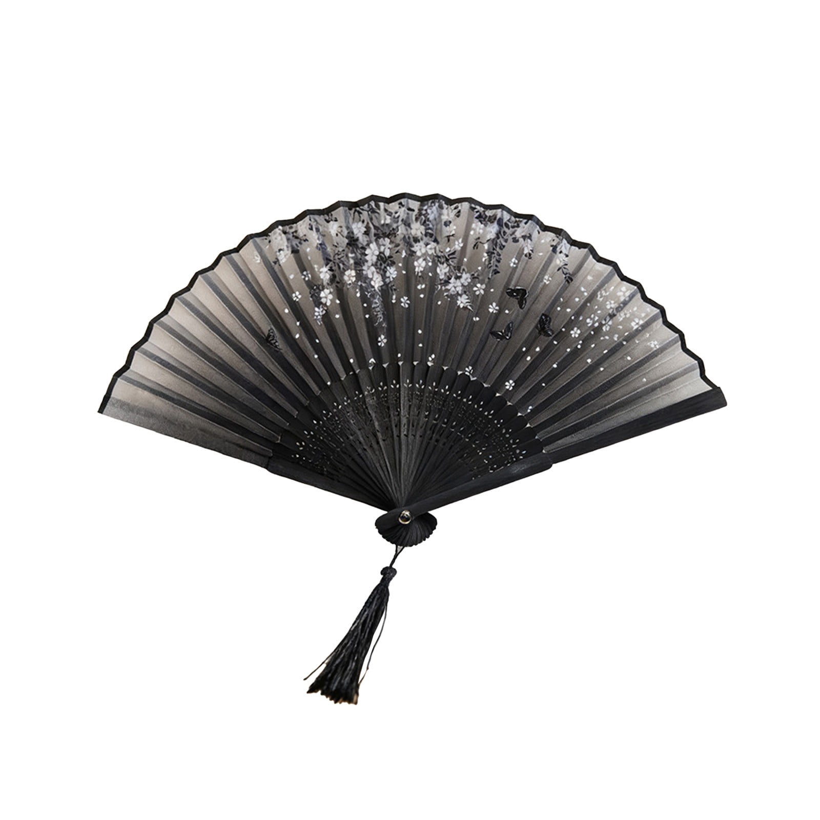 Classical Antique Style Folding Fan, Summer Tassel Portable Paper Fan ...