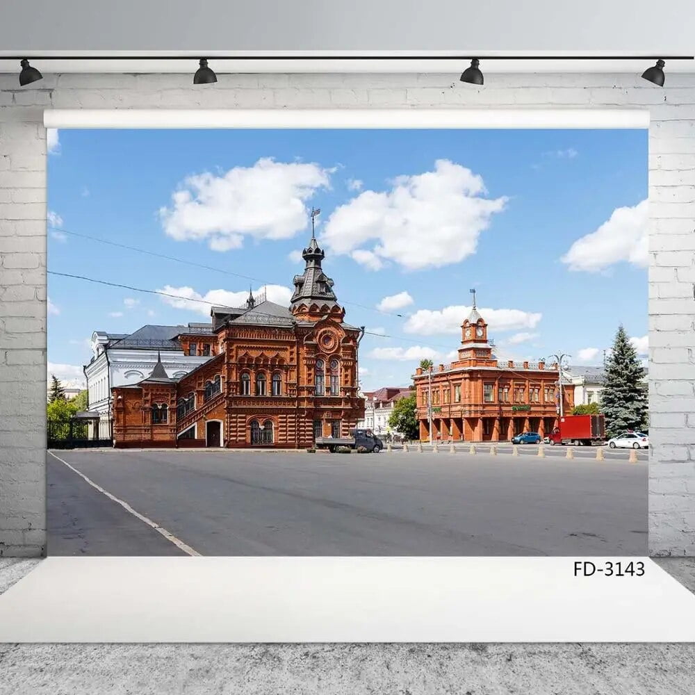 Classical Architecture Church City View Photocall Background Vinyl Baby ...