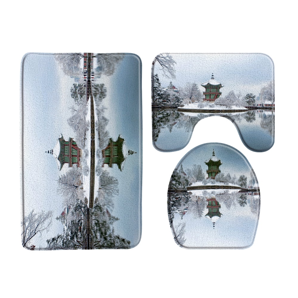 Classical Architecture Ocean Landscape Garden Scenery 3-Piece Set Bath ...