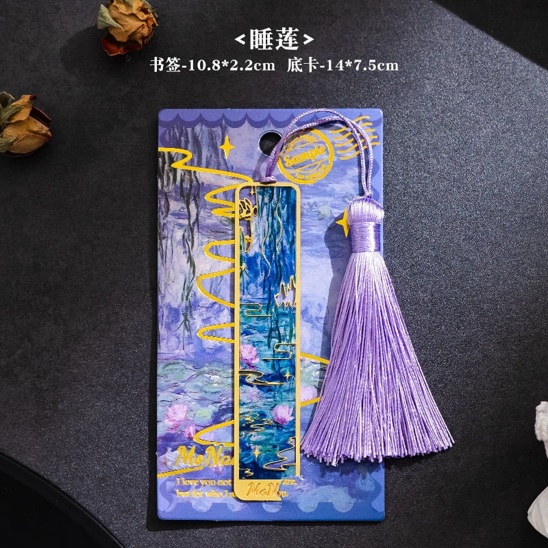 Classical Art Metal Bookmark Set - Van Gogh Monet Oil Painting Design ...