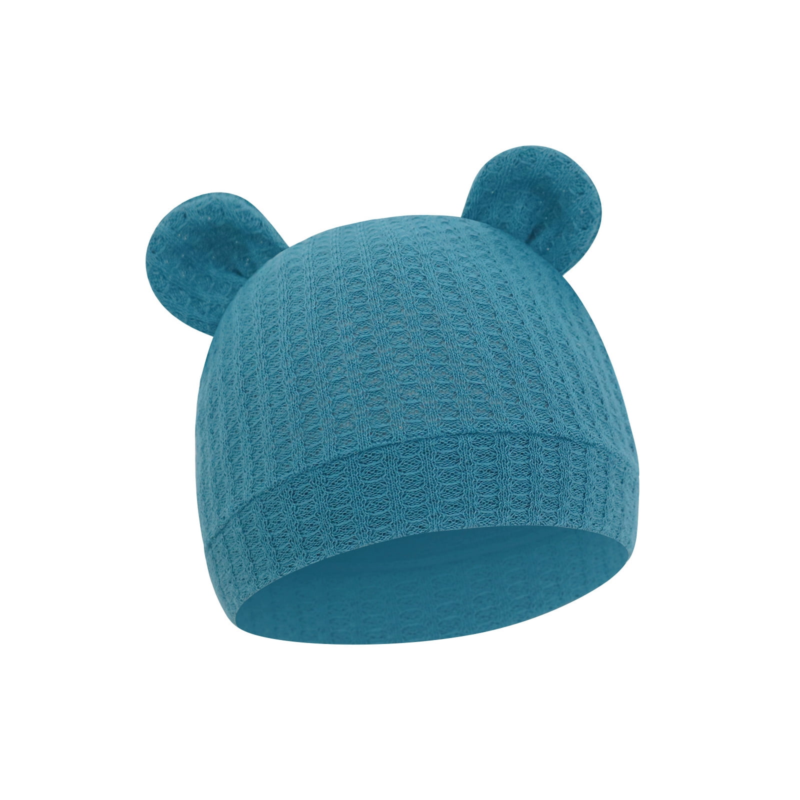Classical Bear Ear Infant Hat Waffles Weave Fabric Stretchy Head Cover ...