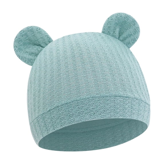 Classical Bear Ear Infant Hat Waffles Weave Fabric Stretchy Head Cover ...