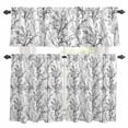 Classical Black White Kitchen Curtains Set for Windows, Tree Branch ...