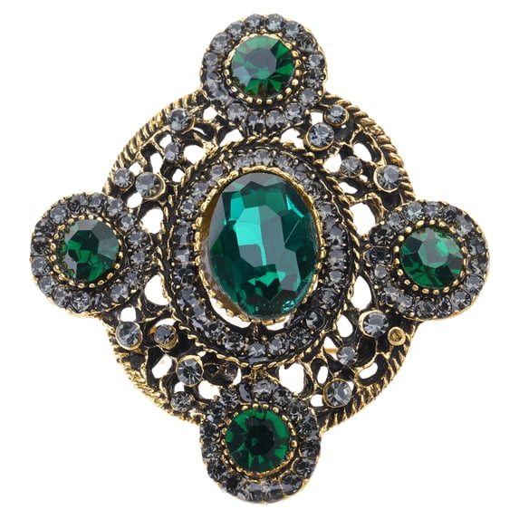 Classical Bowknot Heart Oval Shape Brooch Rhinestones Accent Stylish ...