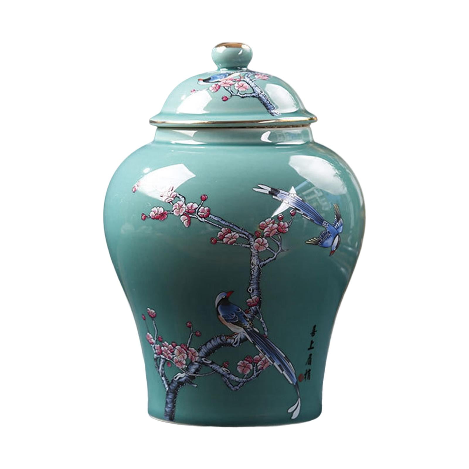 Classical Ceramic Ginger Jar, with Airtight Lid Glossy Collection Food ...