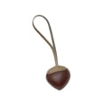 Classical Chestnut Shaped Keychain PU Leather Handmade Charm Retro ...