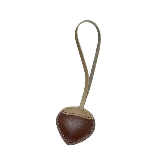 Classical Chestnut Shaped Keychain PU Leather Handmade Charm Retro ...