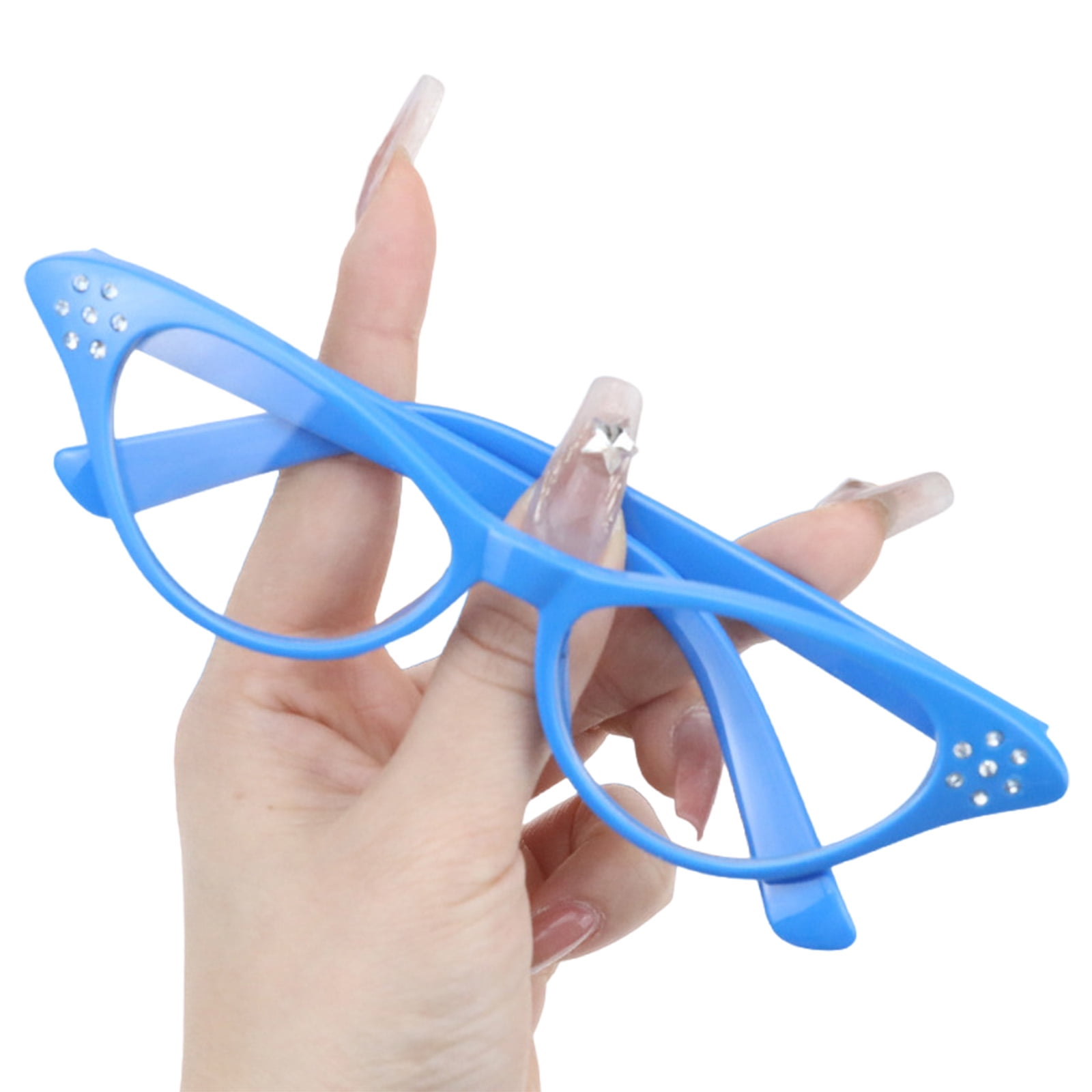 Classical Colorful Frame Eyeglasses for Men and Women with Rhinestones ...