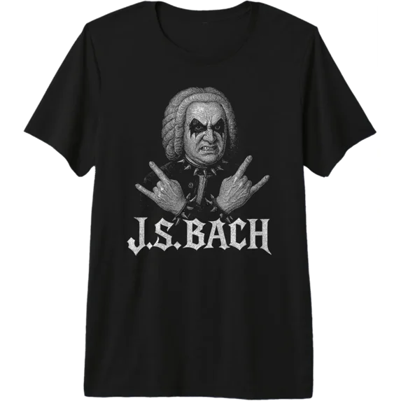 Classical Composer Bach Music Metal Corpse Paint Premium T-Shirt ...
