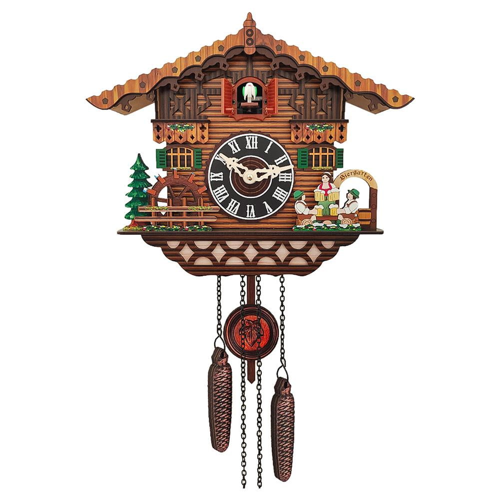 Classical Cuckoo Wall Clock Hanging Wooden Bird Clock Home Decor Crea ...