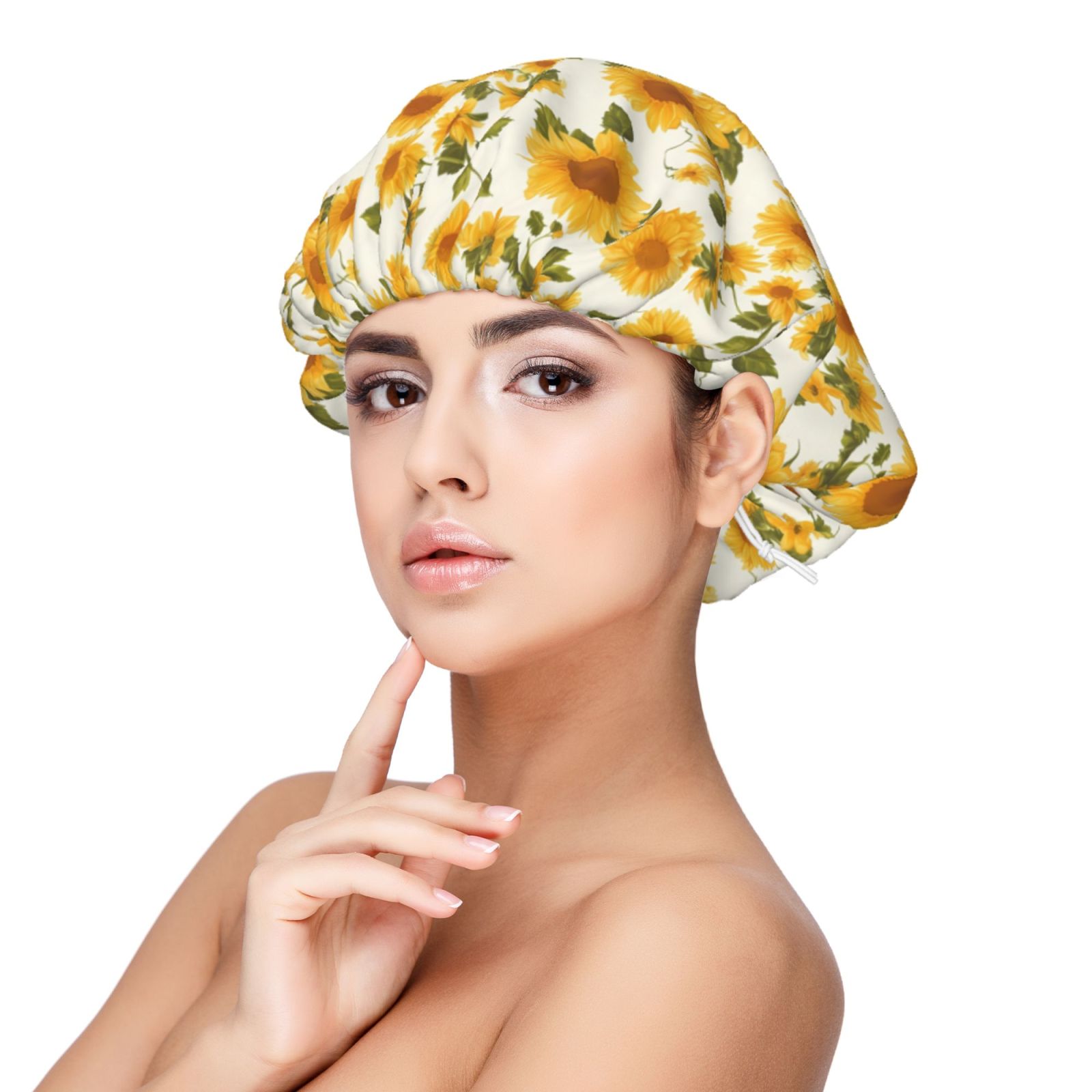 Classical Cute Sunflower NO.101 Silk Bonnet for Sleeping Women Men ...