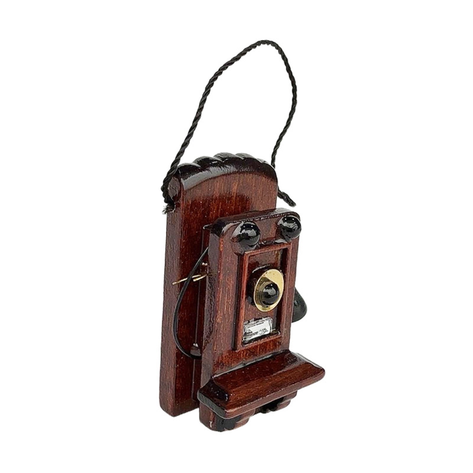 Classical Dollhouses Furniture Wooden Vintage Telephone Collectible ...