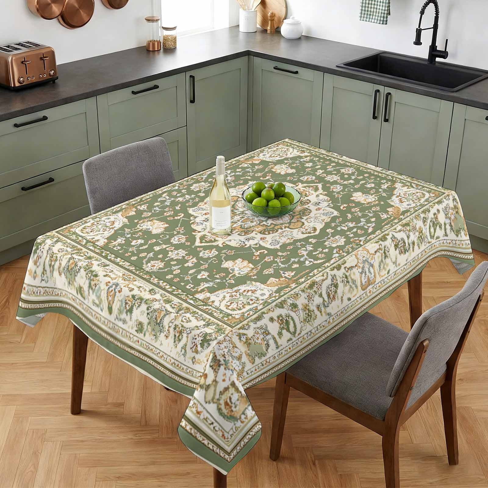 Classical Ethnic Traditional Flower Table Cloth 52x70in, Waterproof ...