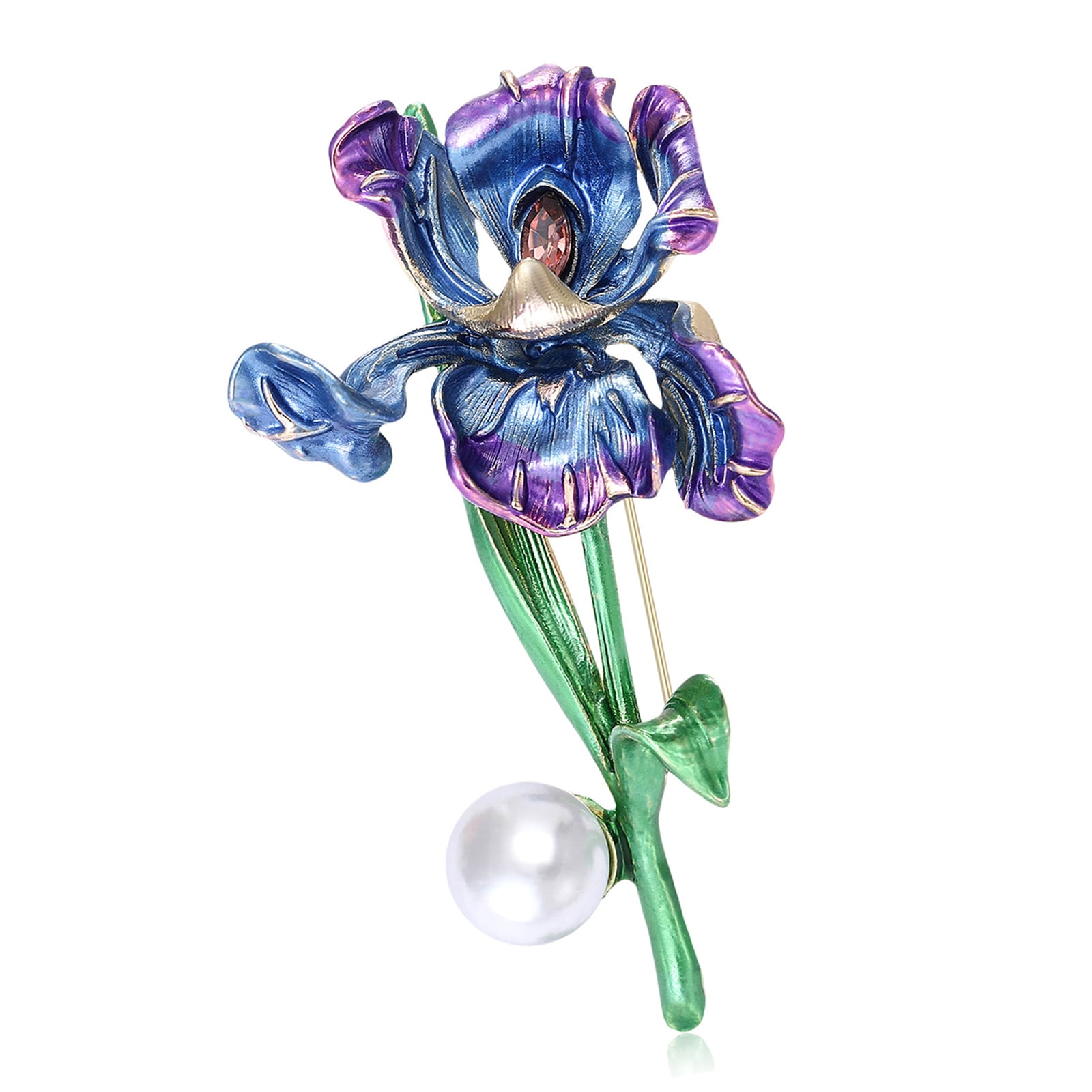 Classical Floral Drip Oil Pin Dateless Alloy Jewelry Gift For Her ...