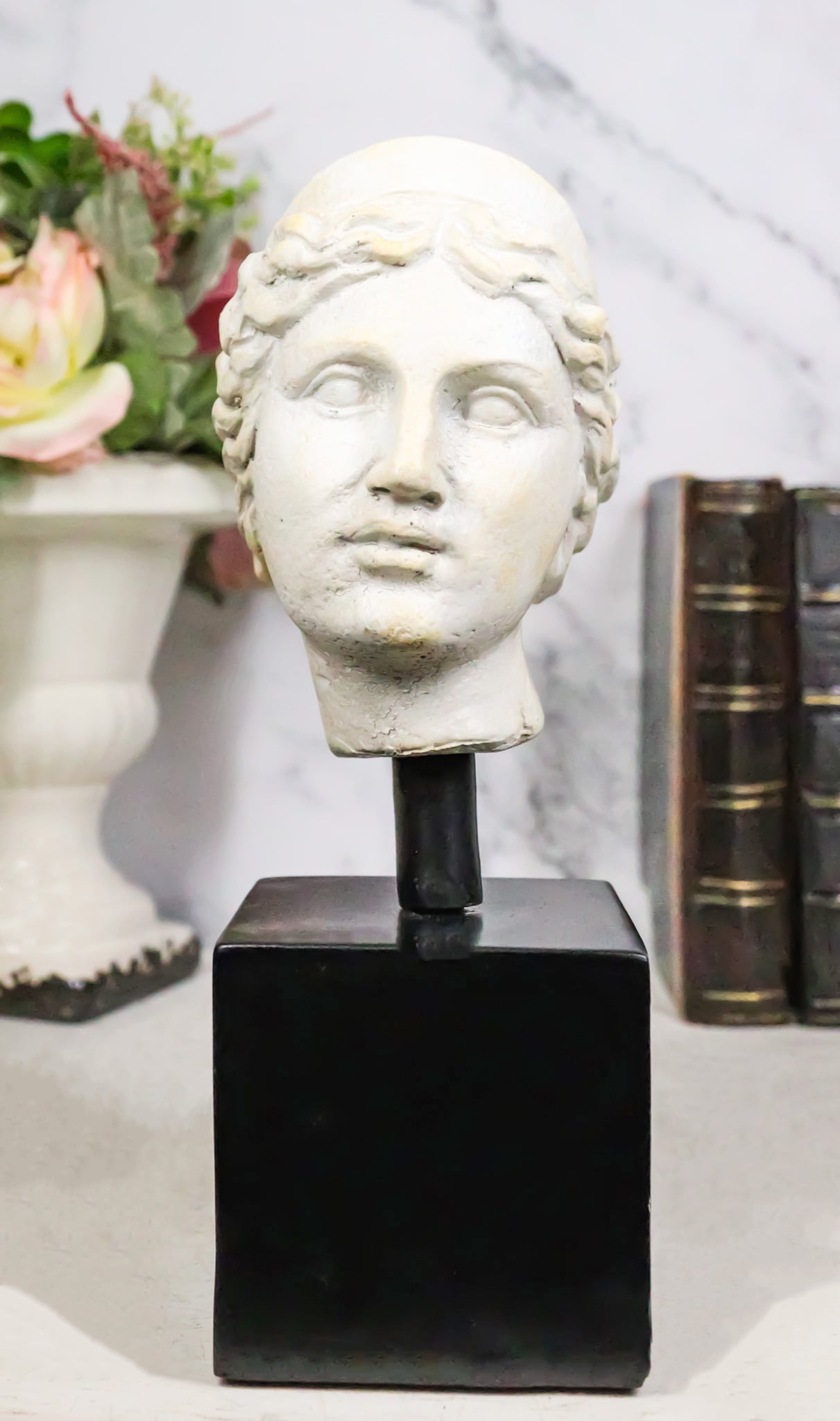 Classical Greek Roman Goddess Aphrodite Head Bust Replica On Black Base ...