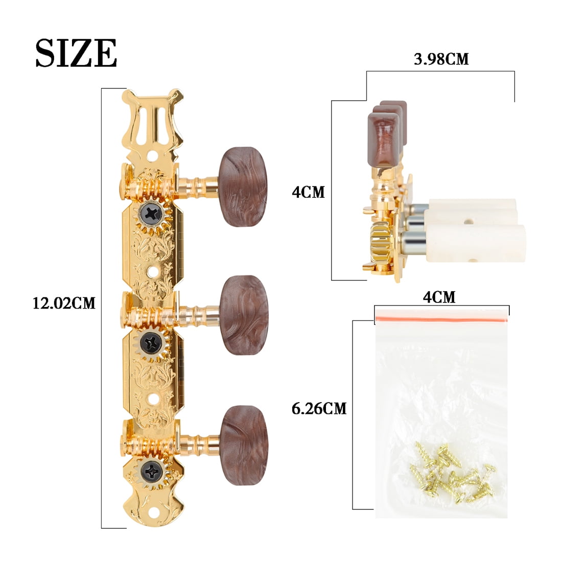 Classical Guitar Knobs Triple Guitar Tuners Machine Head Classical ...