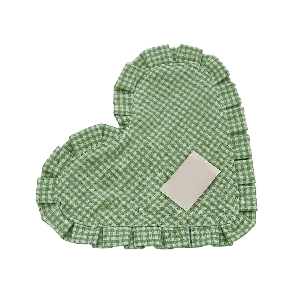 Classical Heart Designing Cotton Placemat Meal Mat With Checked Pattern ...