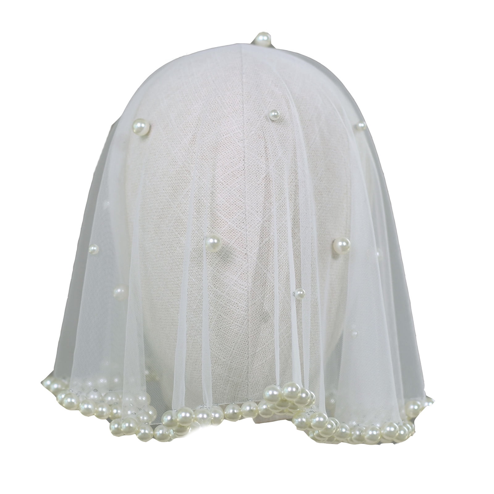 Classical Jeweled Veil for Woman Stylish Pearls Headscarf Mantilla for ...