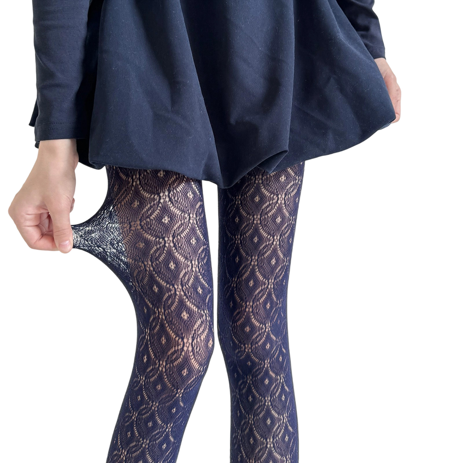 Classical Lace Sheer Tights Hollowout Geometric Pattern Nylon Pantyhose ...