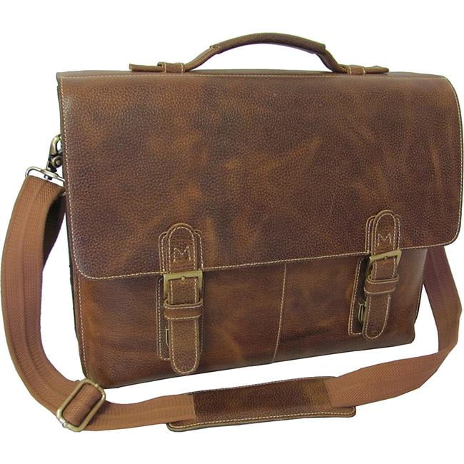 Classical Leather Organizer Briefcase, Brown - Walmart.com