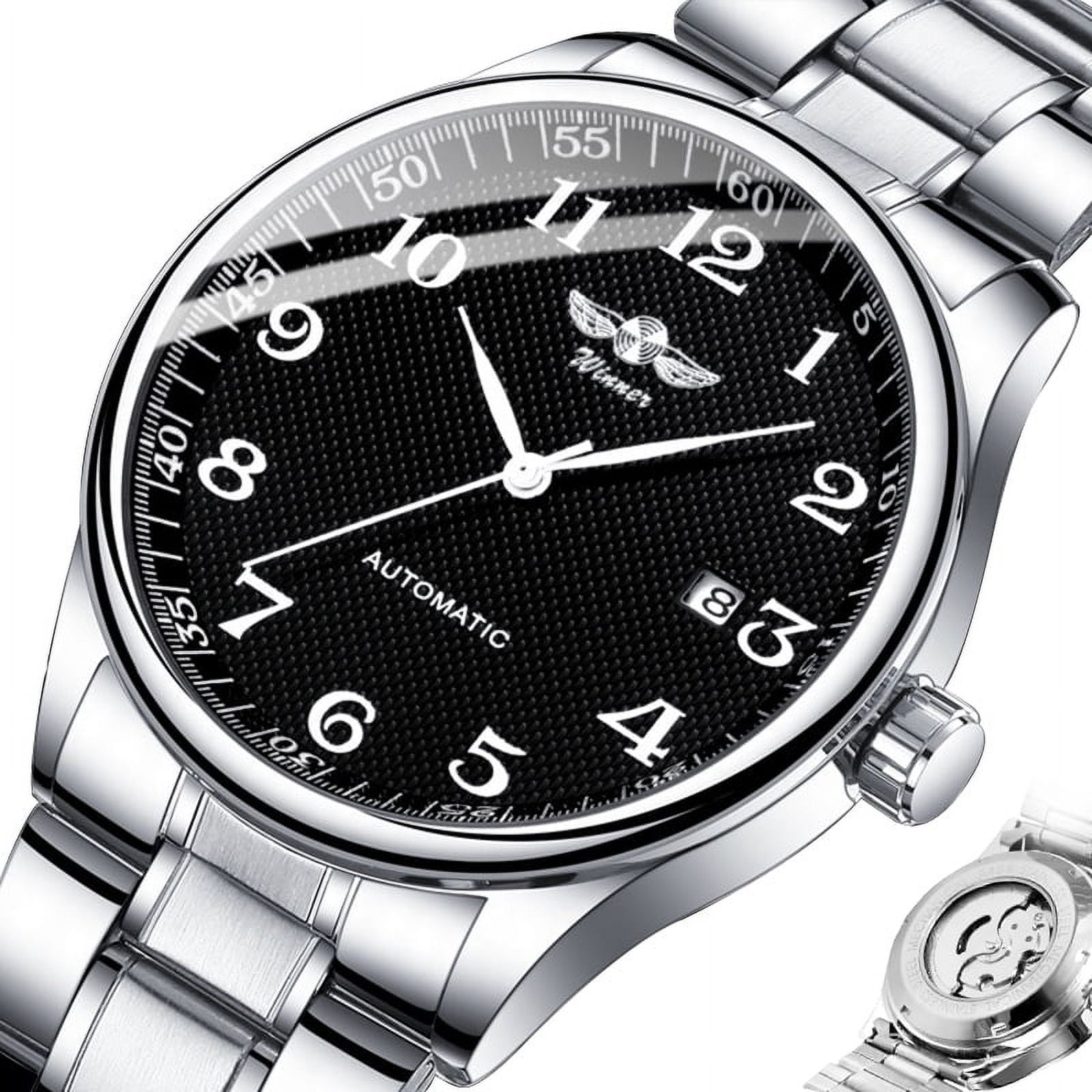 Classical Men's Automatic Self-wind Mechanical Watch AUTO Date Function ...