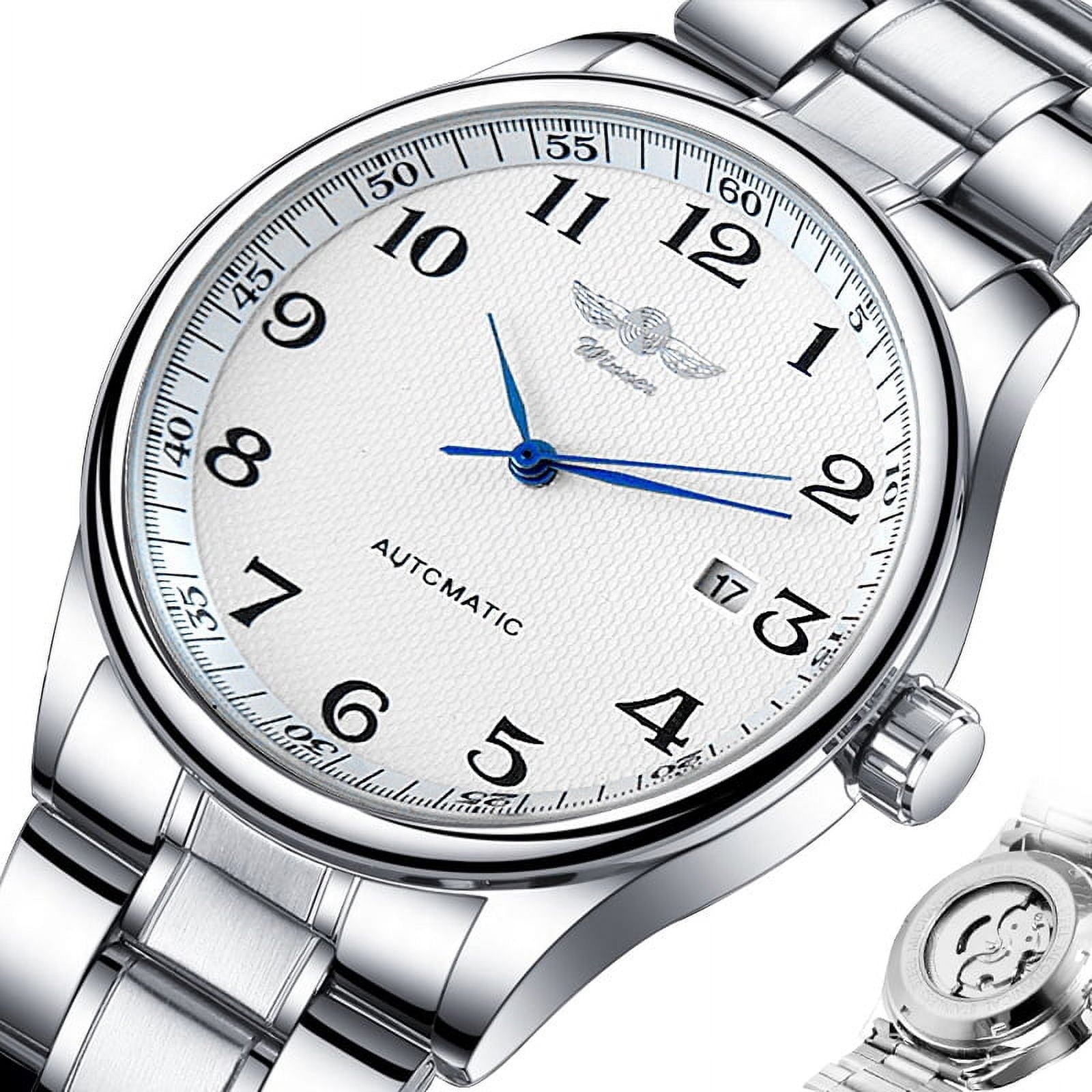 Classical Men's Automatic Self-wind Mechanical Watch AUTO Date Function ...