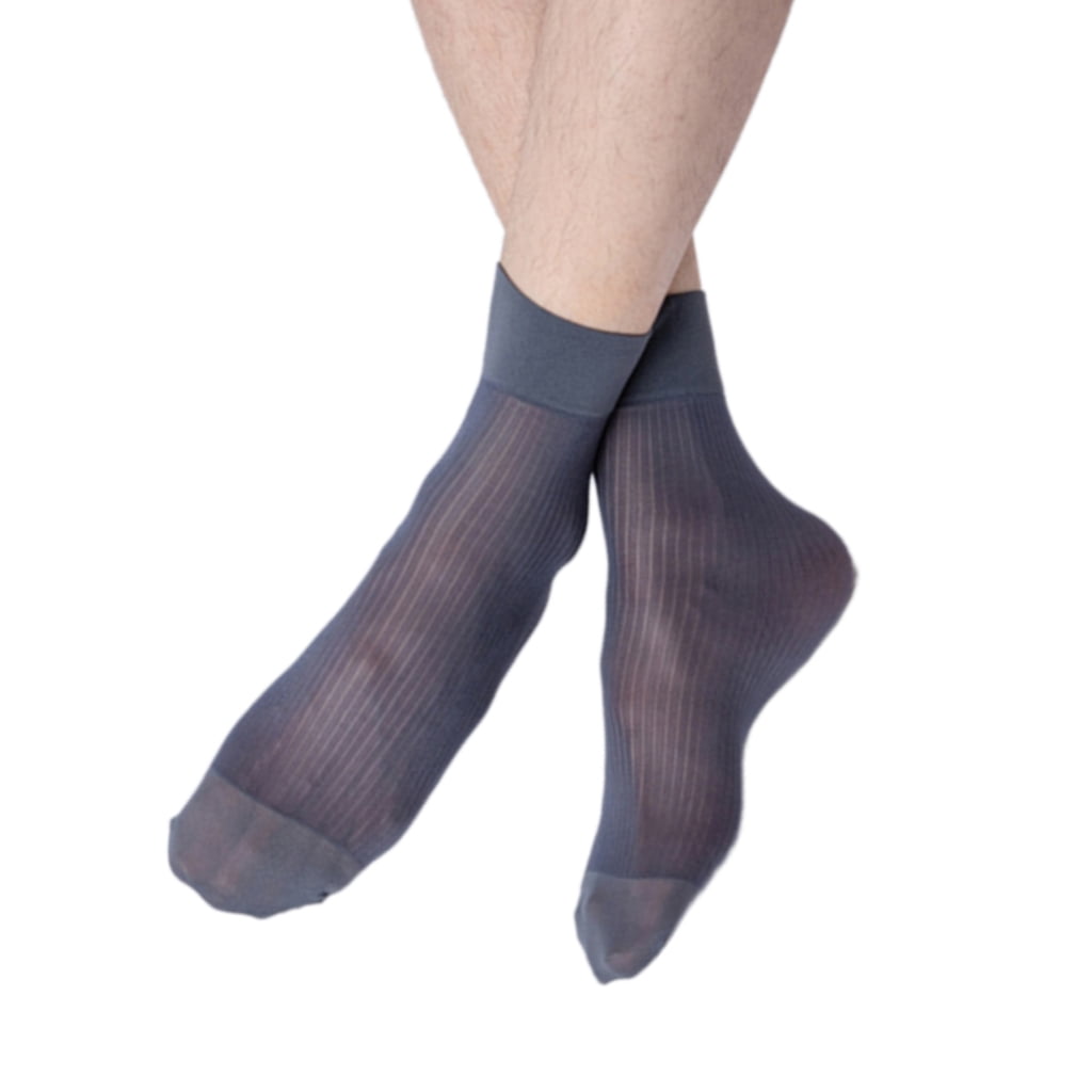 Classical Men's Formal Business Socks Elastic Short Tube Striped Dress ...