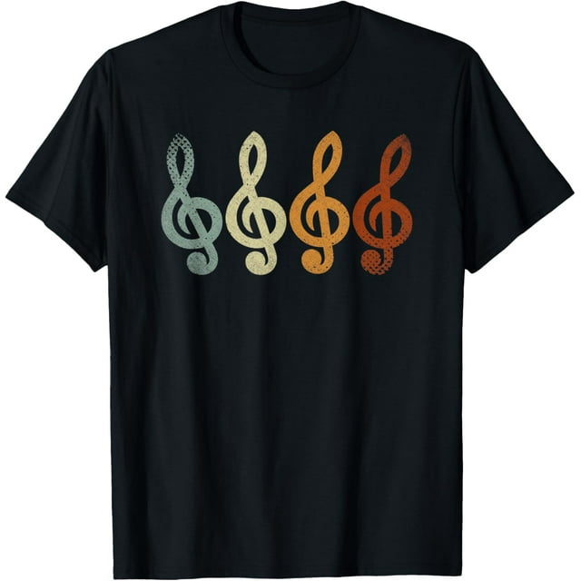 Classical Music Musical Composer Retro Treble Clef T-Shirt men and ...