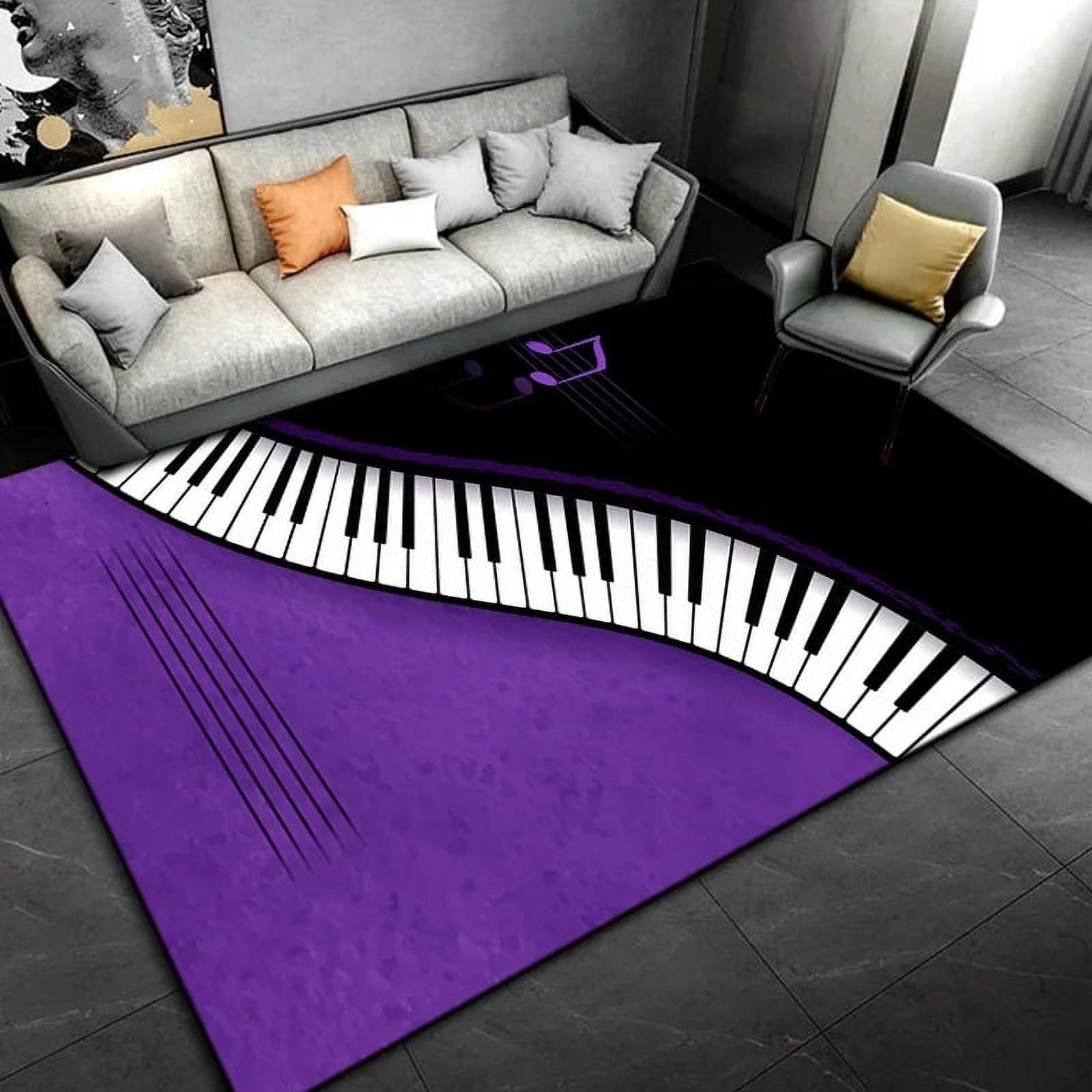 Classical Music Piano Keyboard Area Rug Carpet Rug for Living Room ...
