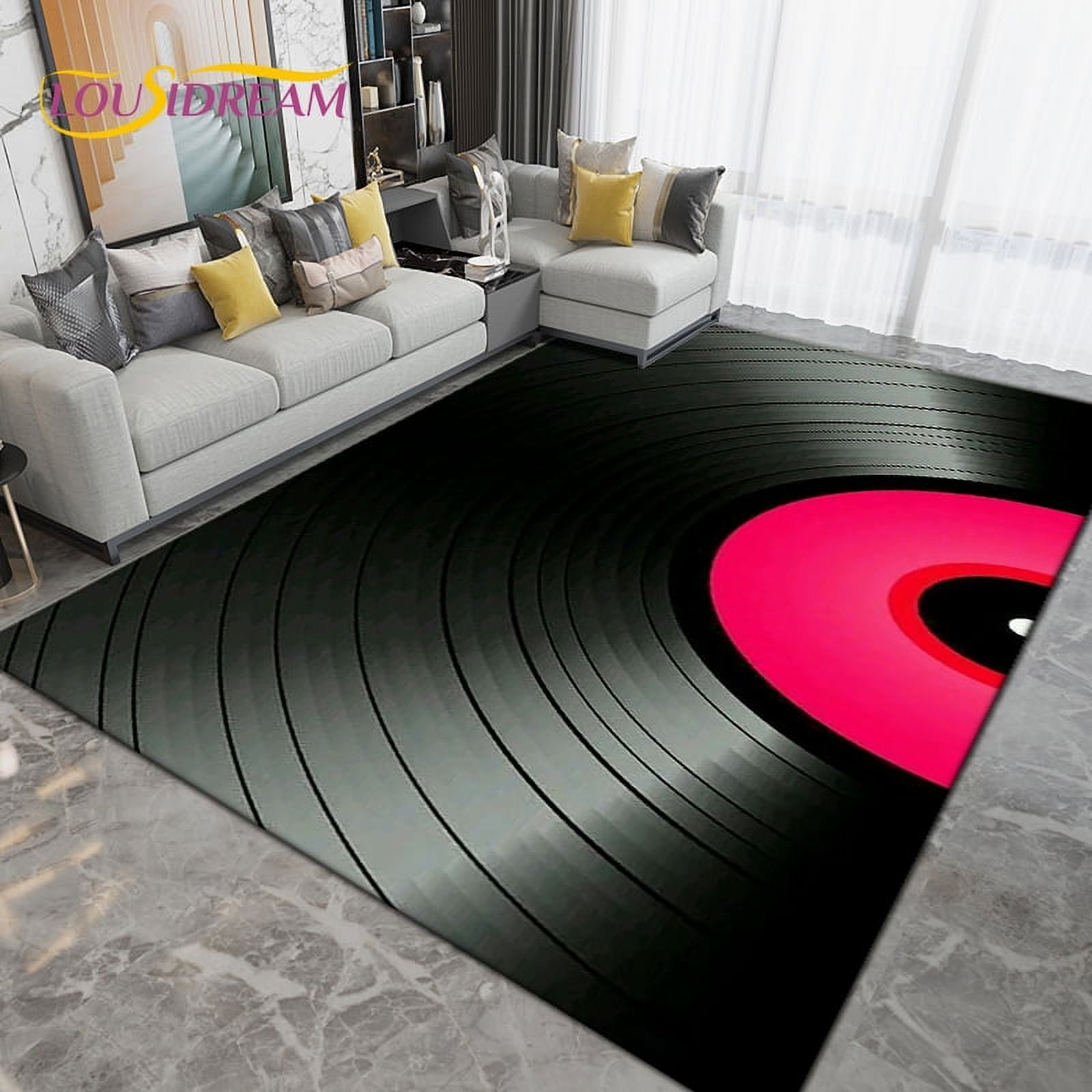 Classical Music Vintage Vinyl Record Area Rug Large Carpet Rug for ...