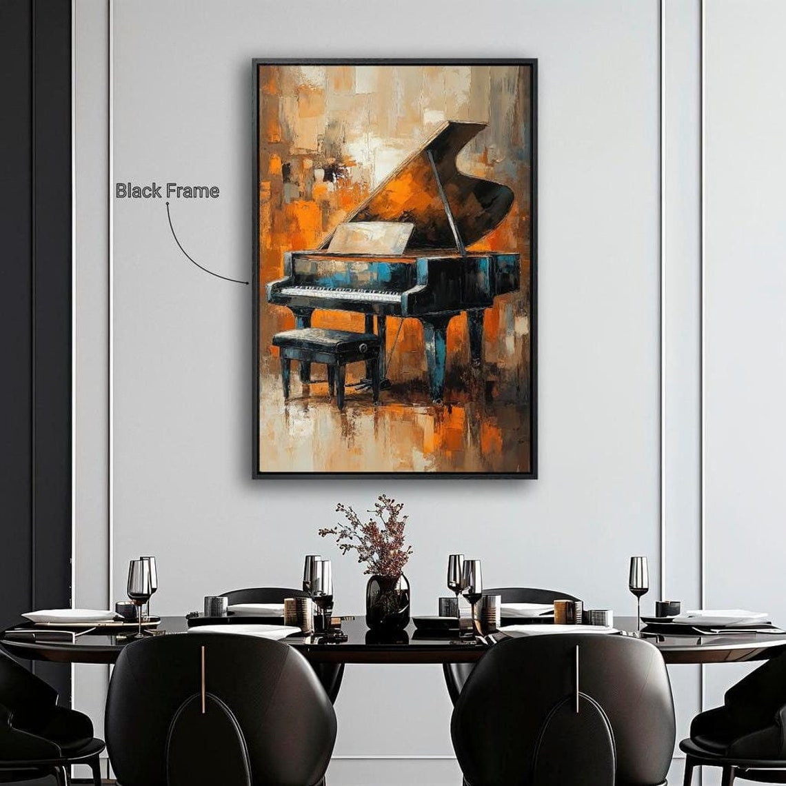 Classical Musical Instrument Luxury Poster Grand Piano Wall Art Old ...