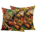 Classical Musical Instruments Outdoor Waterproof Throw Pillow Covers ...