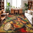 Classical Musical Instruments Washable Area Rug 2.7 x 5 ft Guitar Red ...