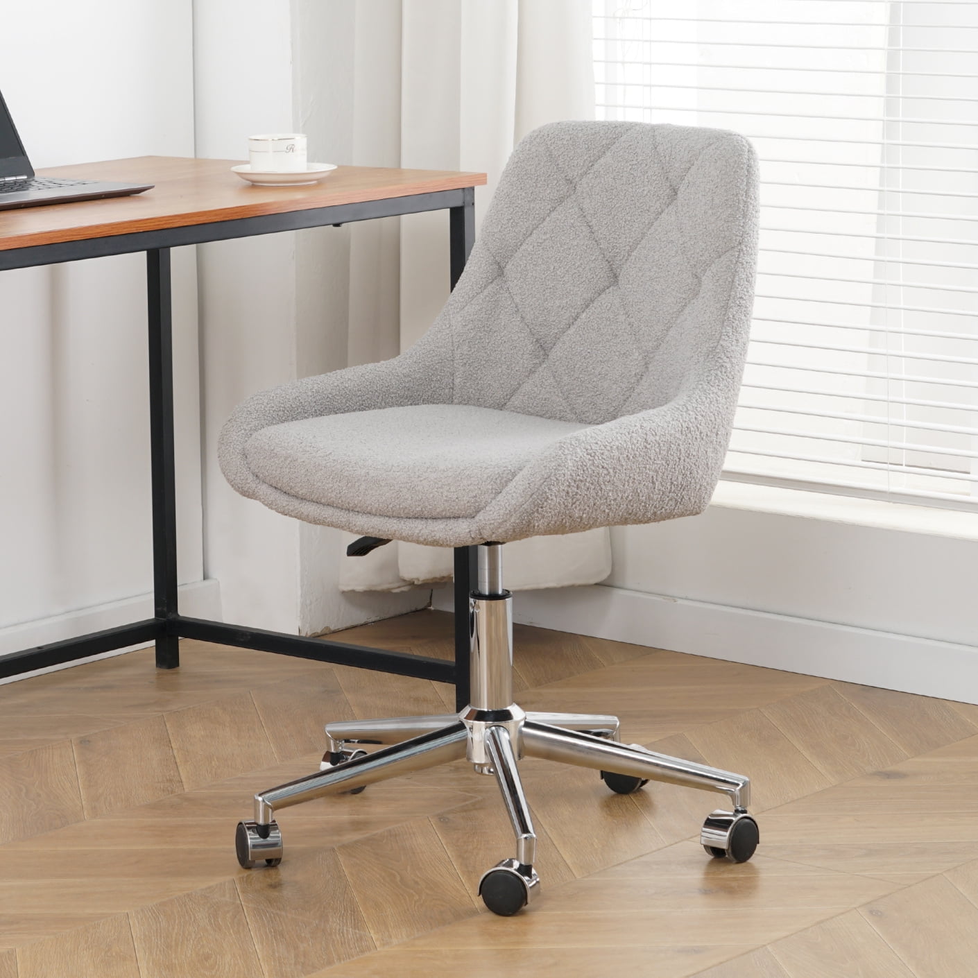 Classical Office Swivel Chair, Moveable Dining Chair with 360° Turning ...