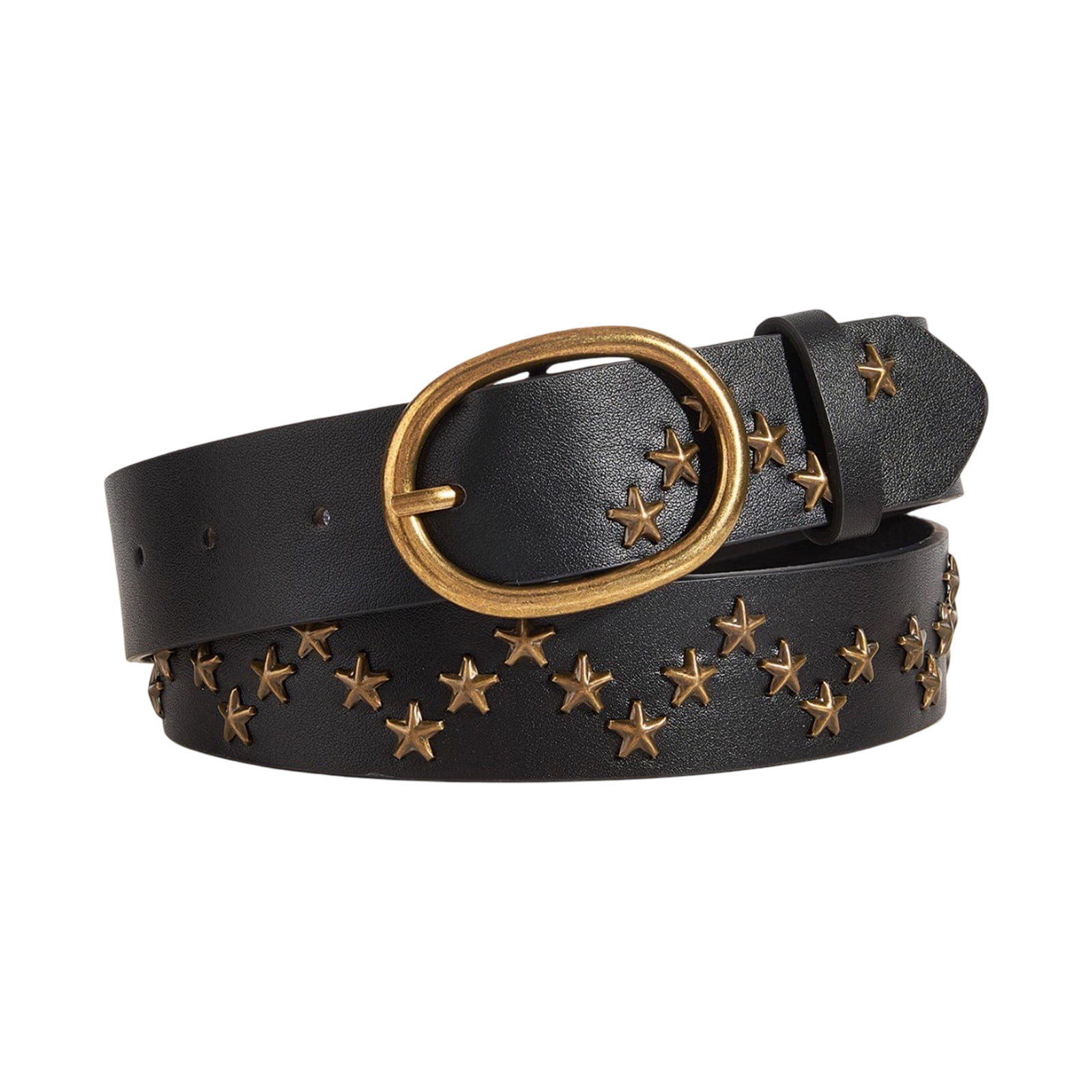 Classical PU Leather Belt Studded Punk Waistband for Fashionable Women ...