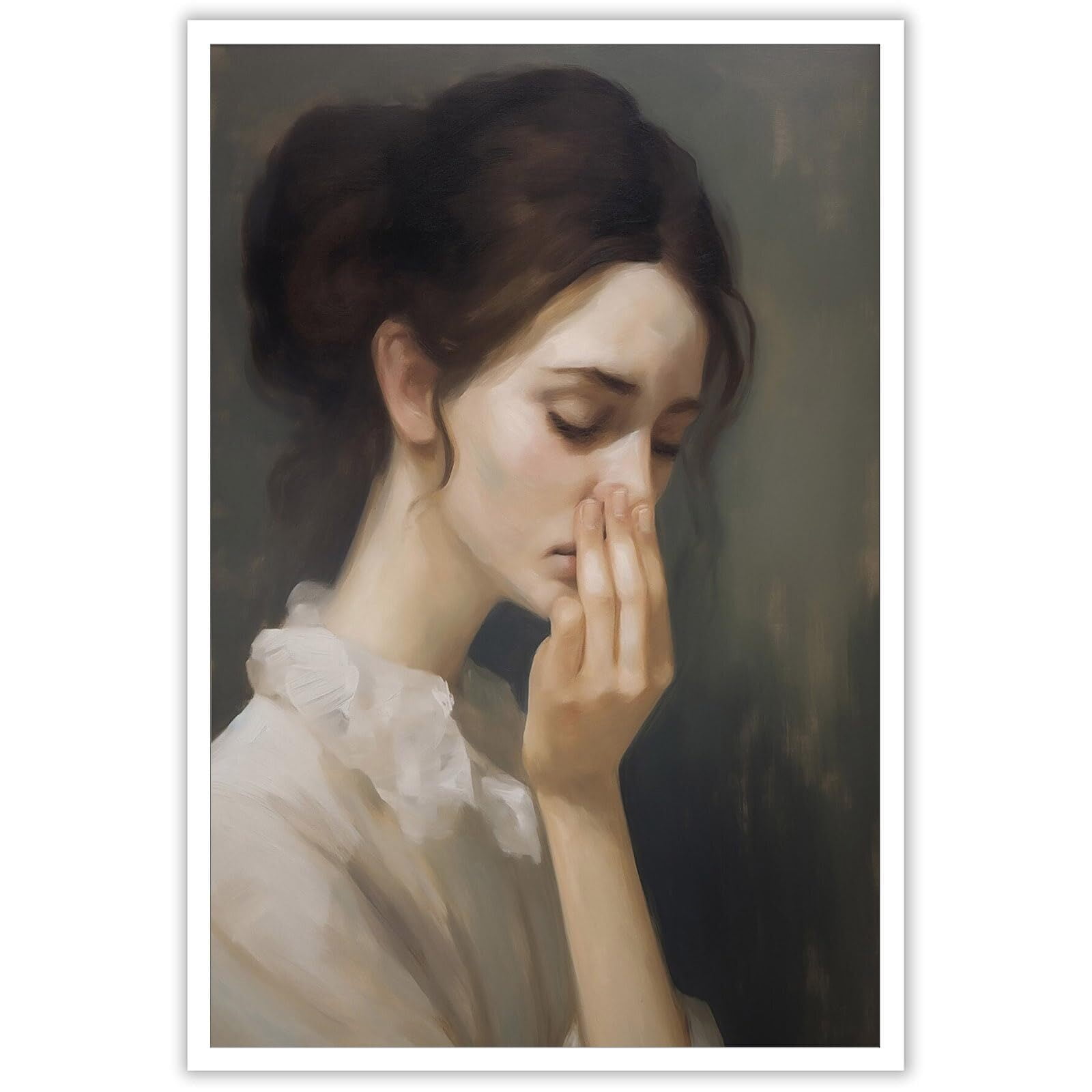 Classical Painting Bathroom Canvas Poster Vintage Funny Toilet Humor ...
