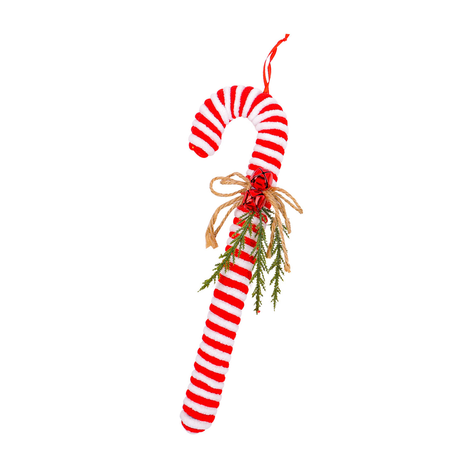 Classical Red White Holiday Candy Canes Decoration With Bells ...