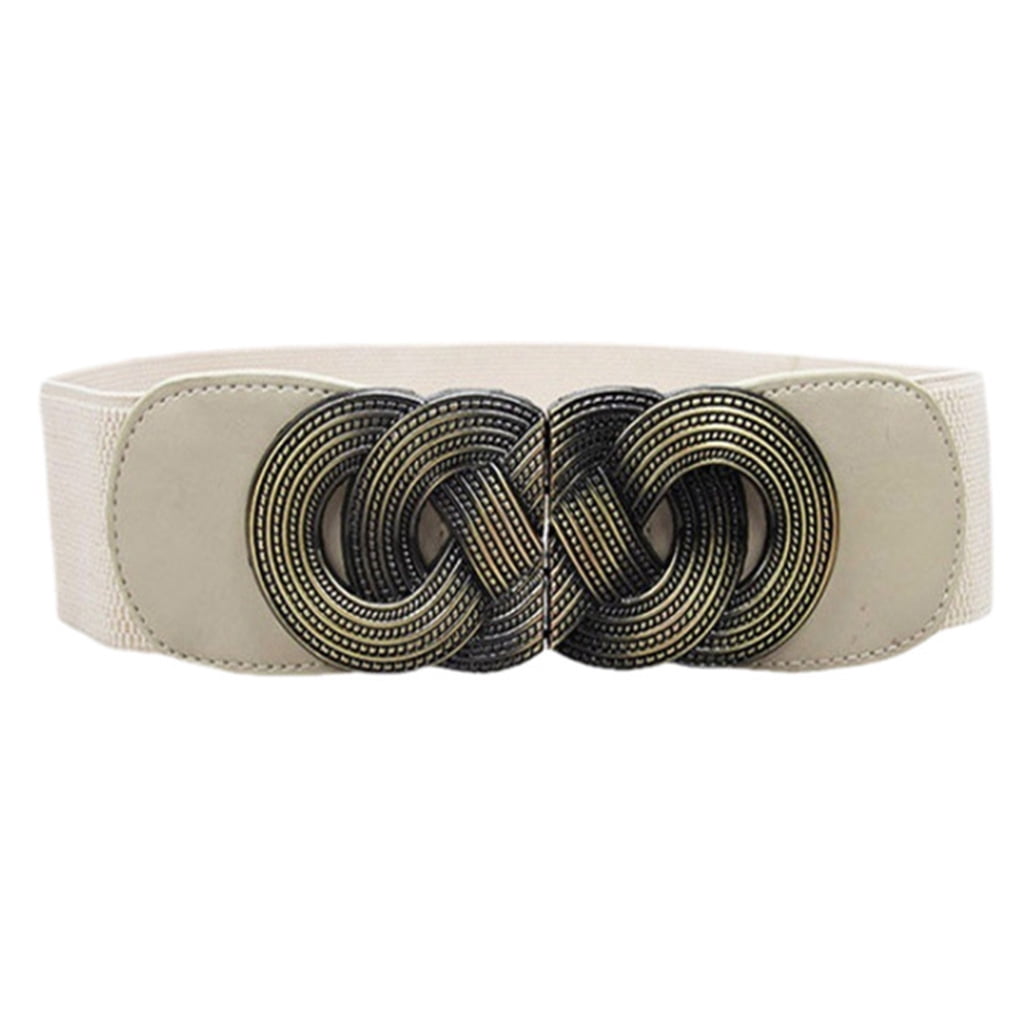 Classical Retro Punk Women Belts Bronze Buckle Simple Wide Waist Belt ...