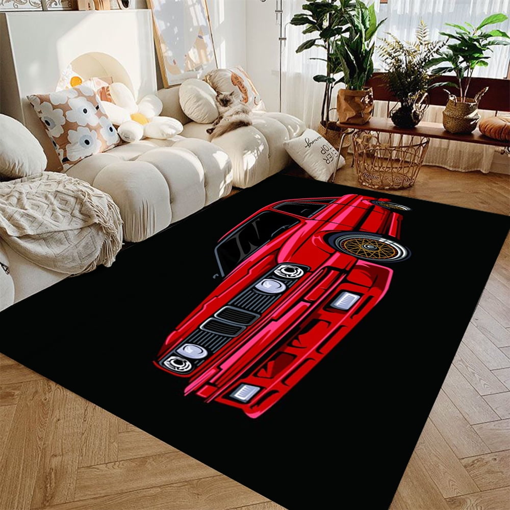 Classical Retro Racing Car Area Rug Carpet Mat for Bedroom Living Room ...