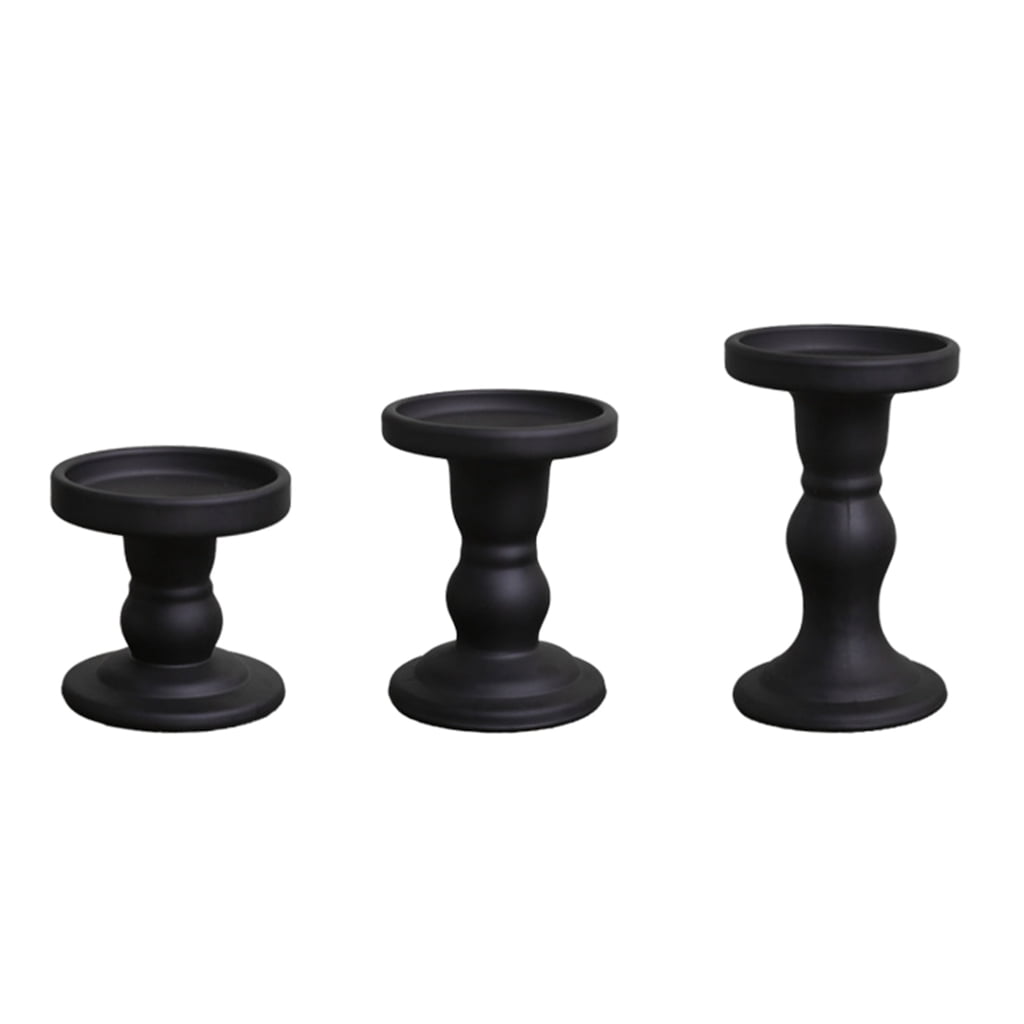 Classical Roman Column Candlesticks, Quality Clear Glass Candle Holders ...