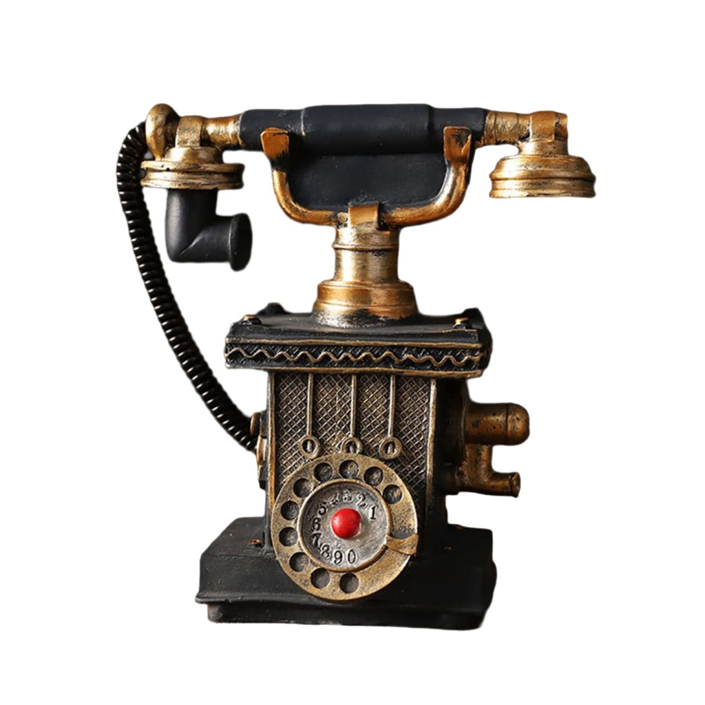 Classical Rotary Dials Telephone Sculpture Resins Accent Home Theater ...