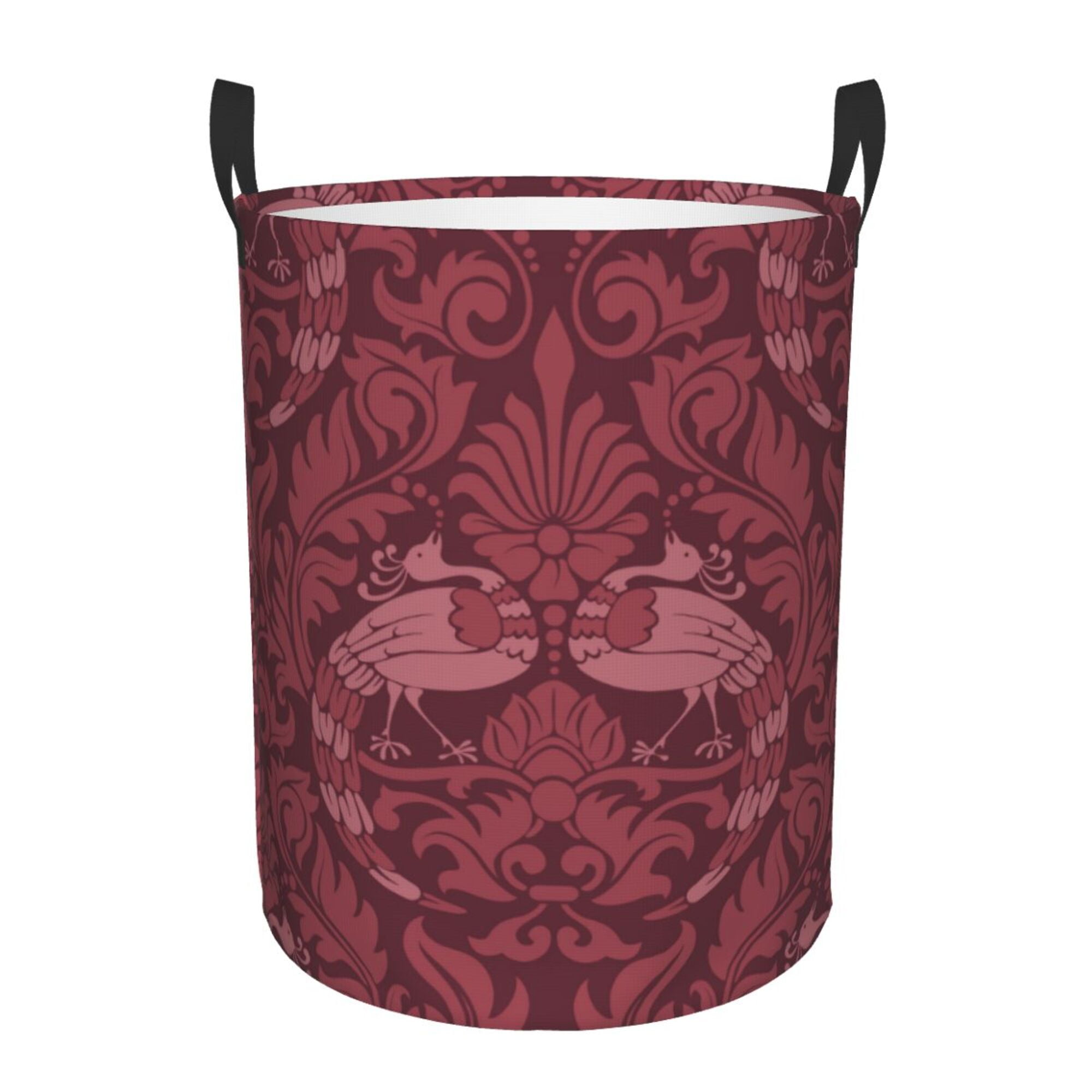 Classical Seamless Pattern Circular Laundry Basket (With Handle ...