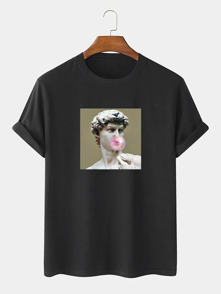 Classical Statue Bubblegum Art Graphic Tee Vintage Aesthetic Unisex ...