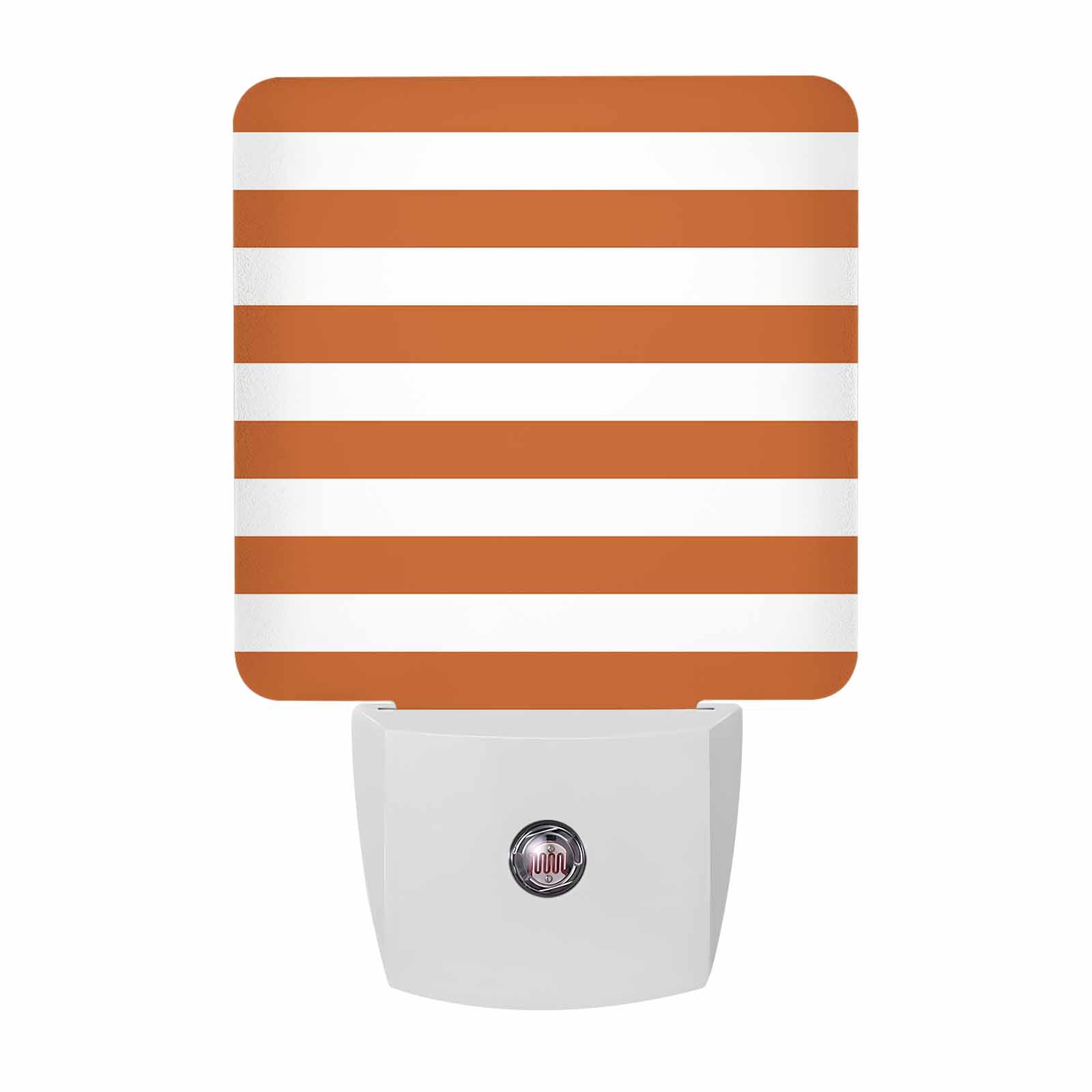 Classical Stripe Plug-in LED Night Lights Orange Auto Dusk-to-Dawn ...