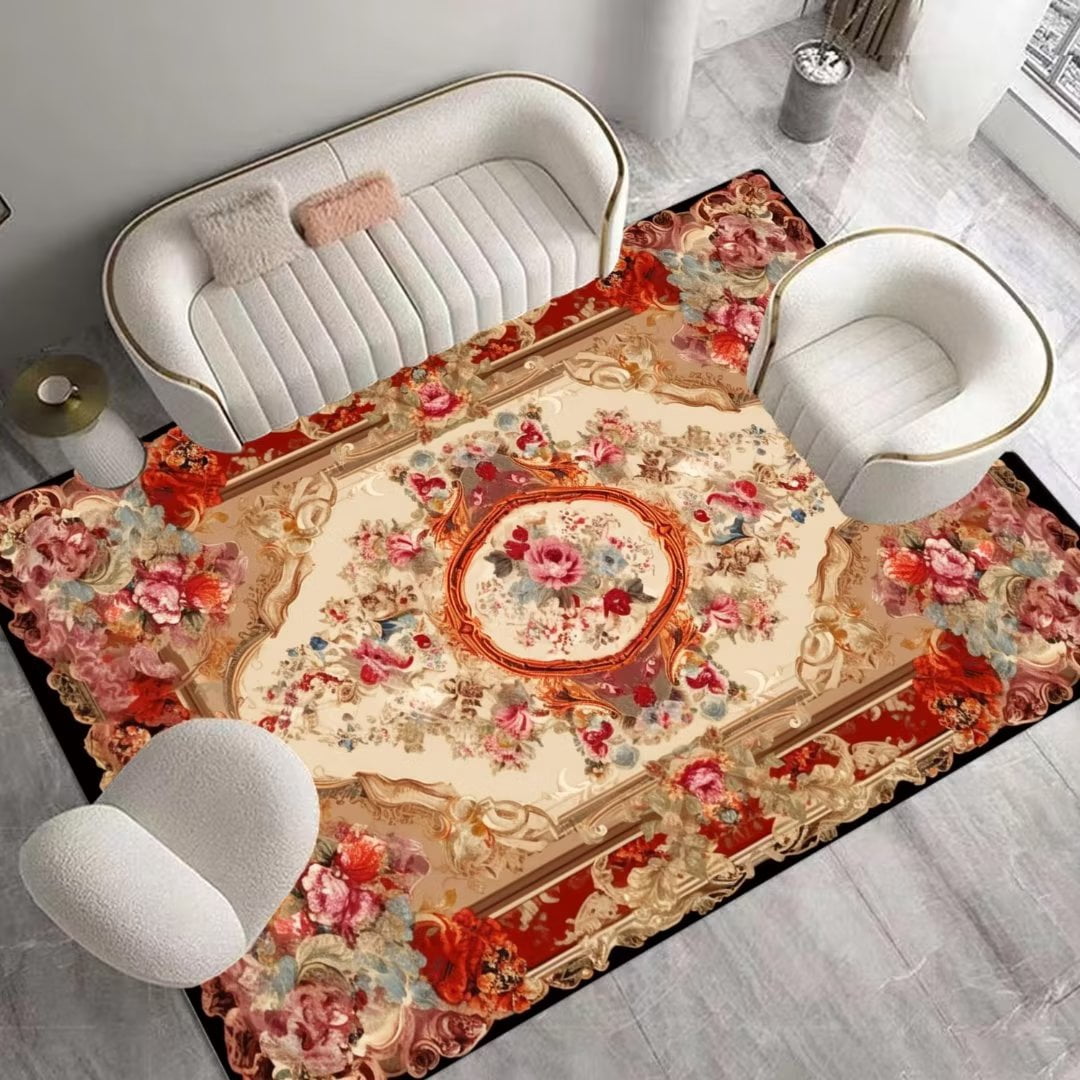Retro Carpet for Living Luxury Room Large Area Bedroom Bedside Carpets ...