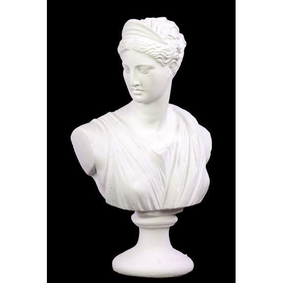 Classical Themed Cement Woman Statue In White - Walmart.com
