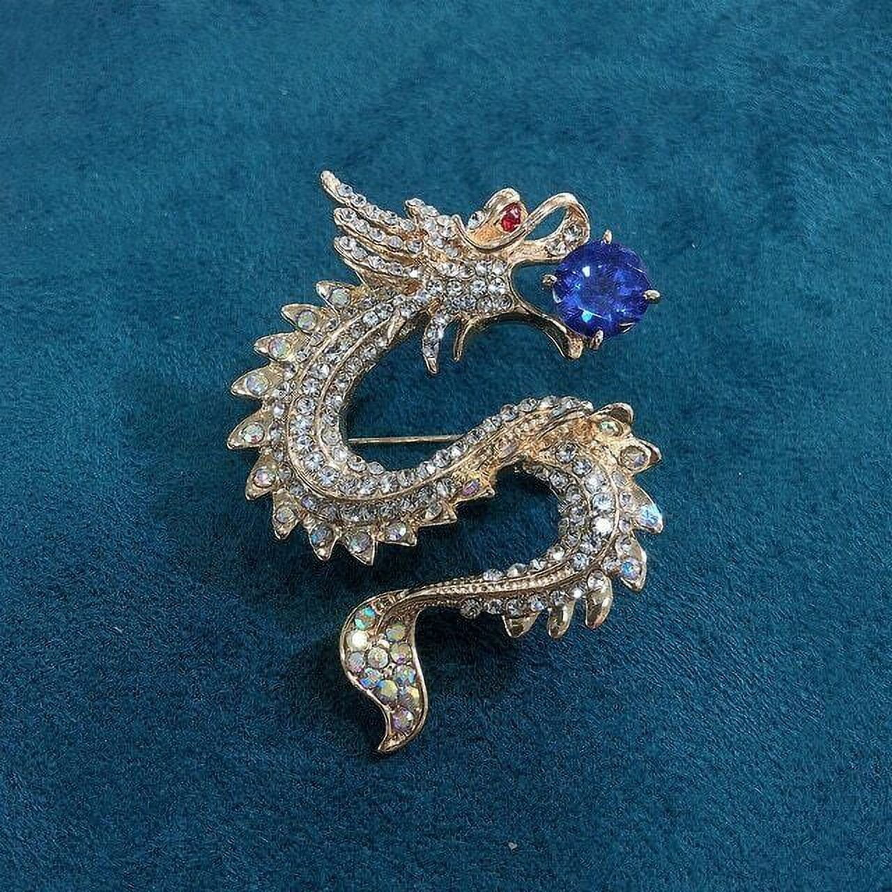 Classical Vintage Phoenix Dragon Brooch Corsage Pin for Women Suit ...