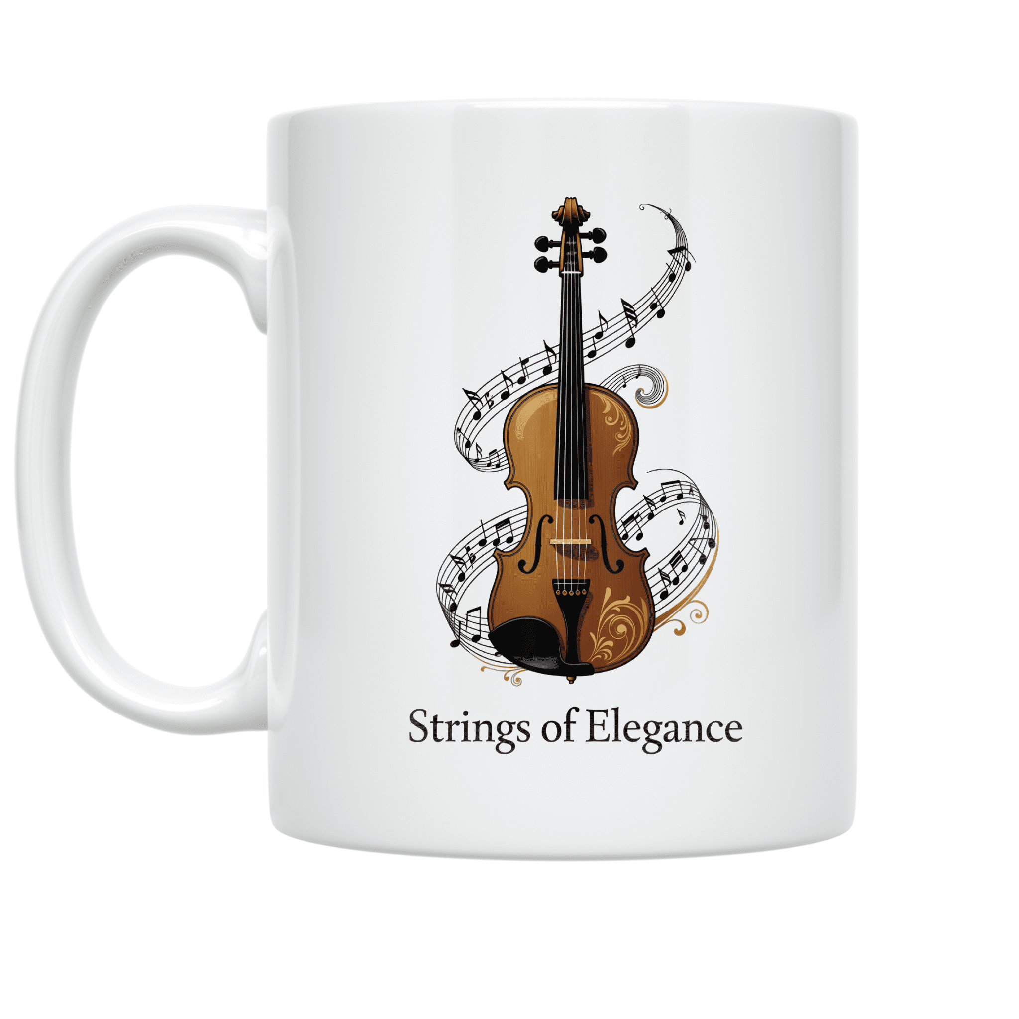 Classical Violin Art - Musician Enthusiast - 11 oz Ceramic Coffee Mug ...